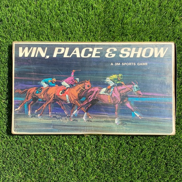 3M | Games | Vintage Win Place Show Horserace Board Game Approx 966 ...